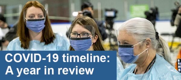 COVID-19 timeline: A year in review