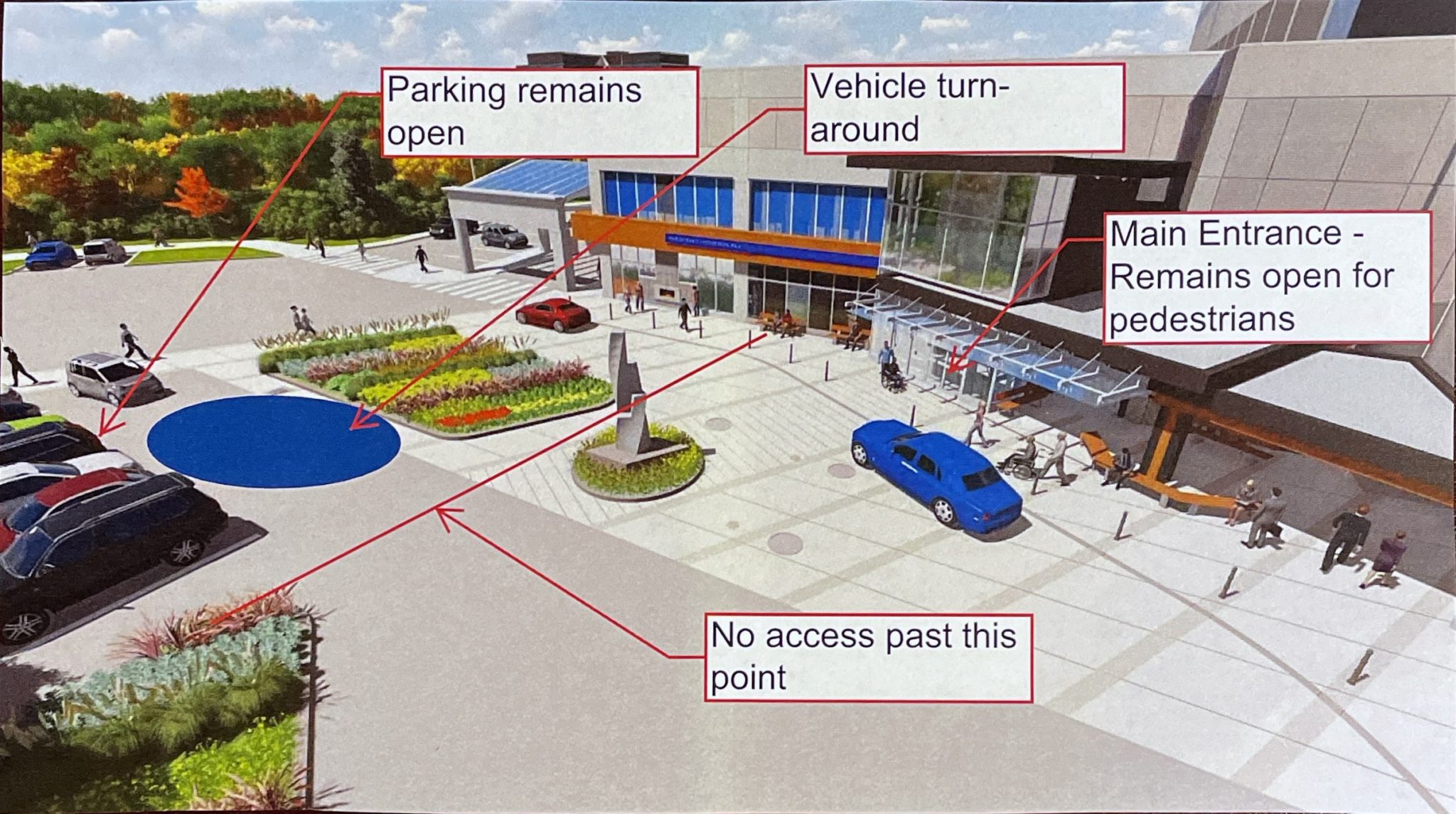 Temporary Closure of General Campus Main Entrance Roundabout